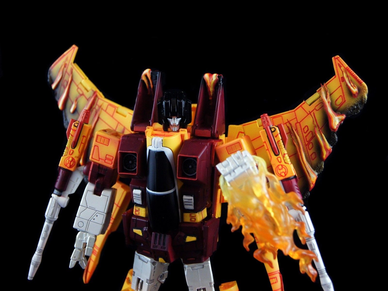 Custom Transformers Masterpiece SunStorm With 3d Fire Flame Effects MP ...