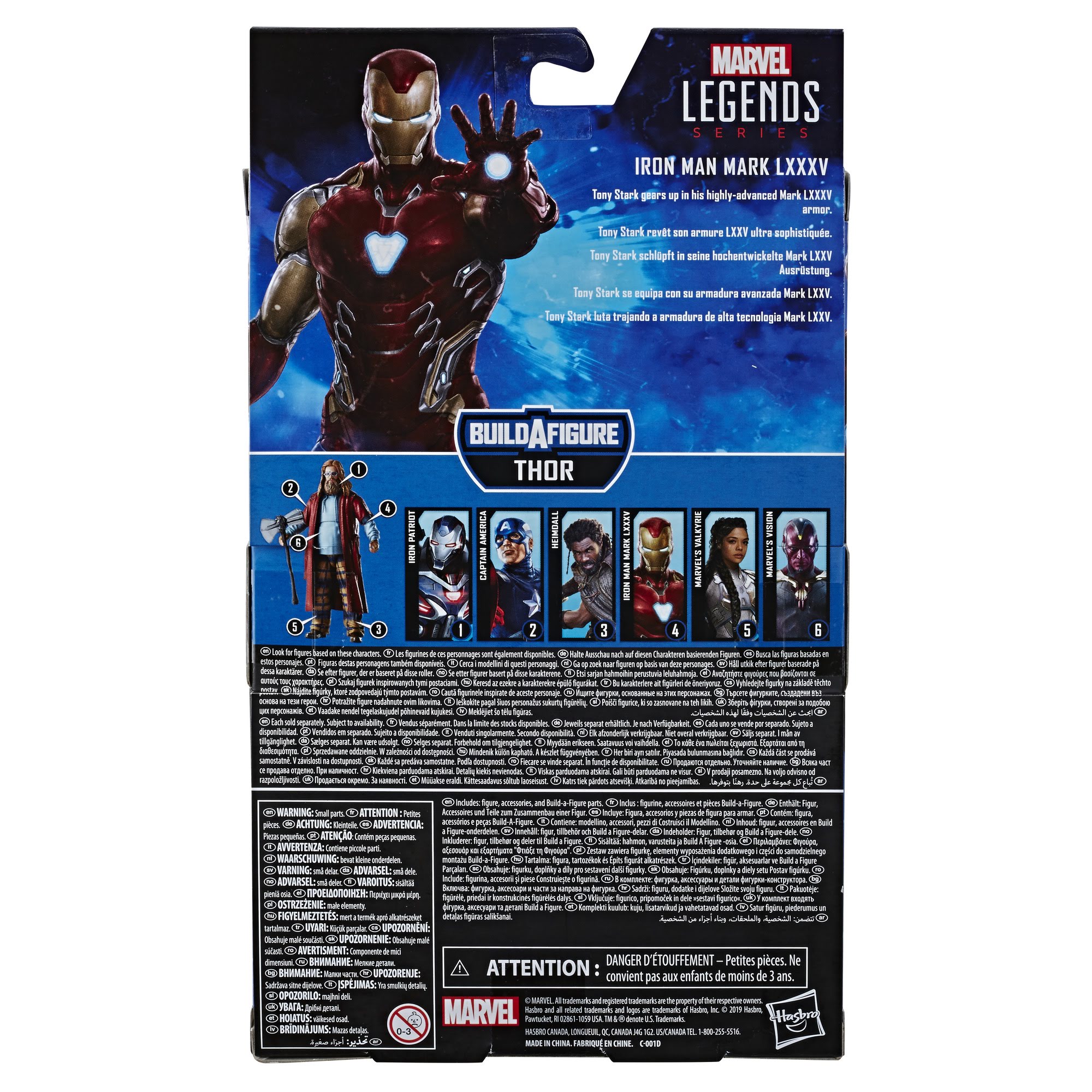 Hasbro: Marvel Legends Avengers Thor Wave Packages Front and Back