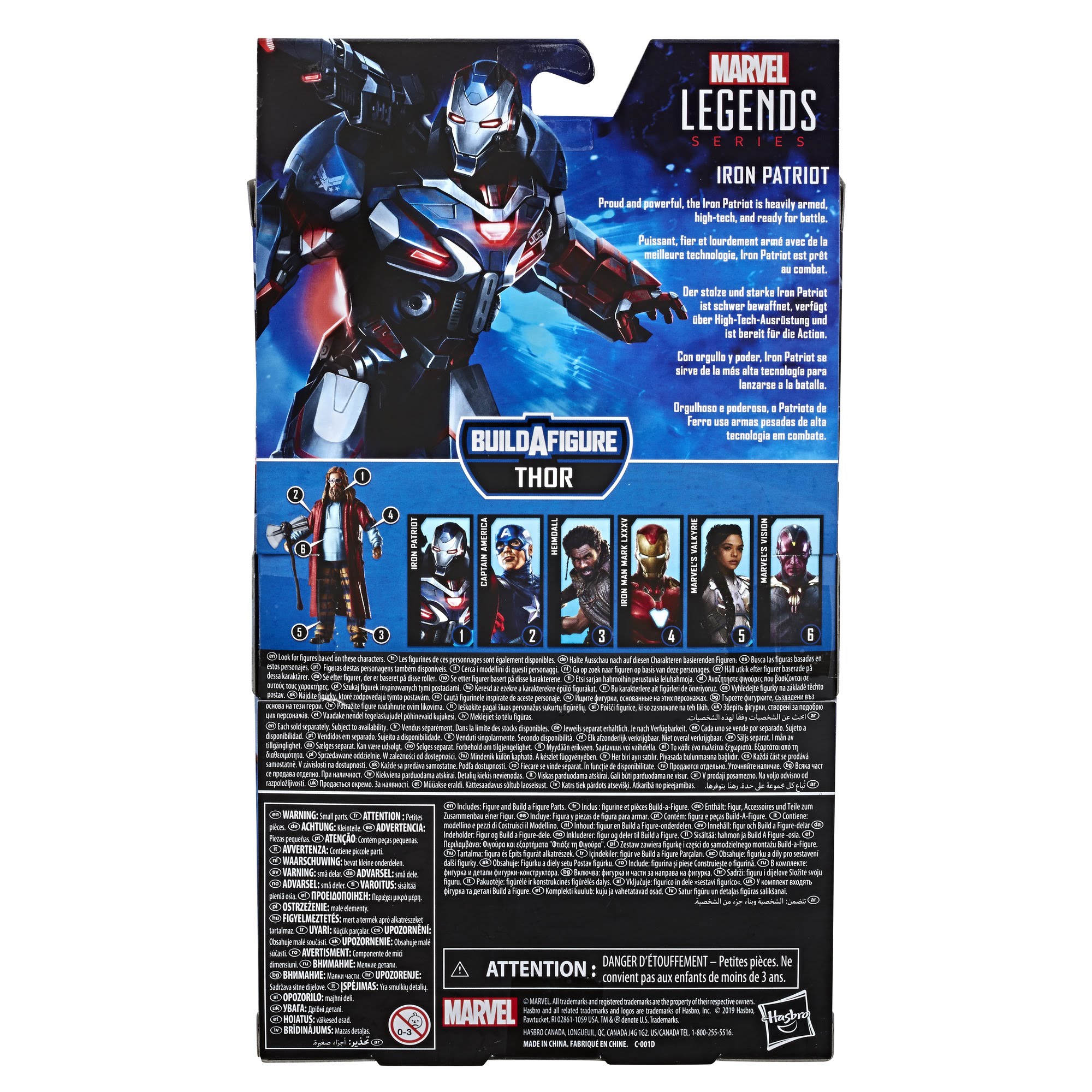 Hasbro: Marvel Legends Avengers Thor Wave Packages Front and Back