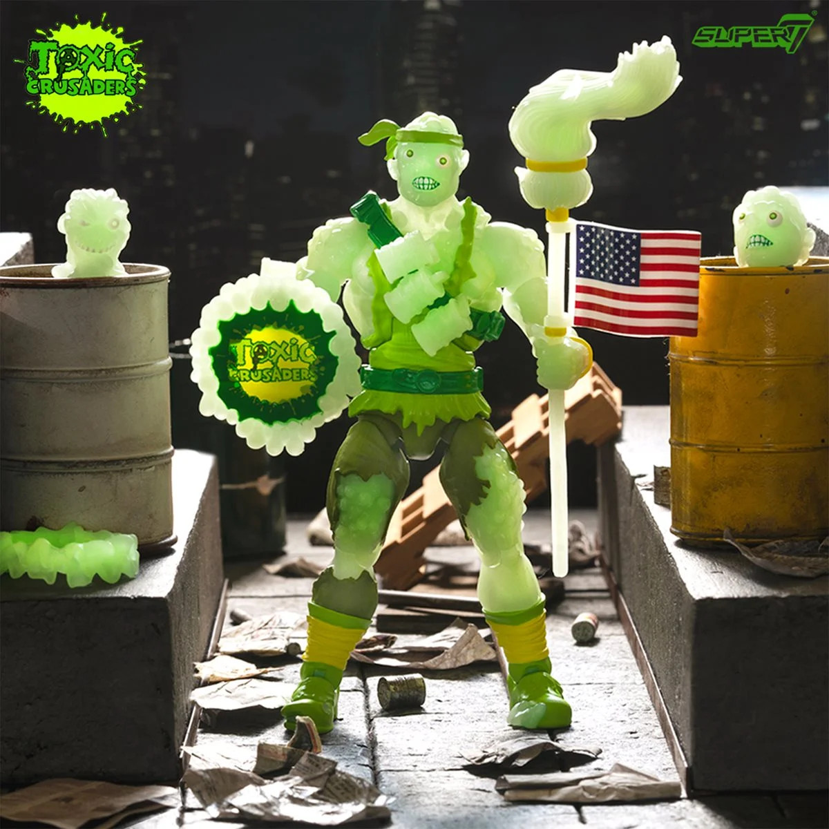 Super7: EE Exclusive Toxic Crusaders Deluxe Glow in the Dark Toxie ...
