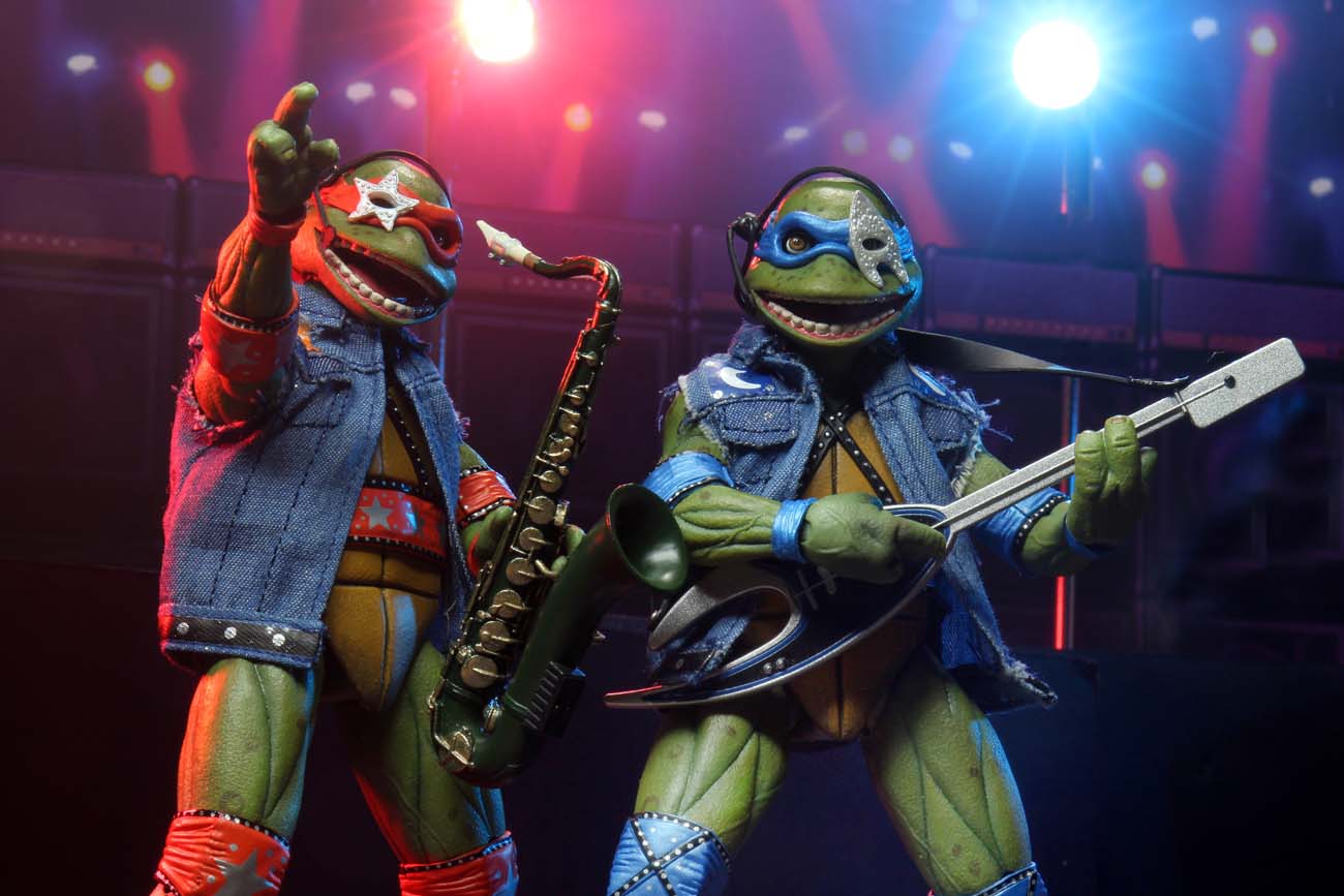 NECA: SDCC TMNT Musical Mutagen Tour 4 Pack and Accessory Pack Reveal