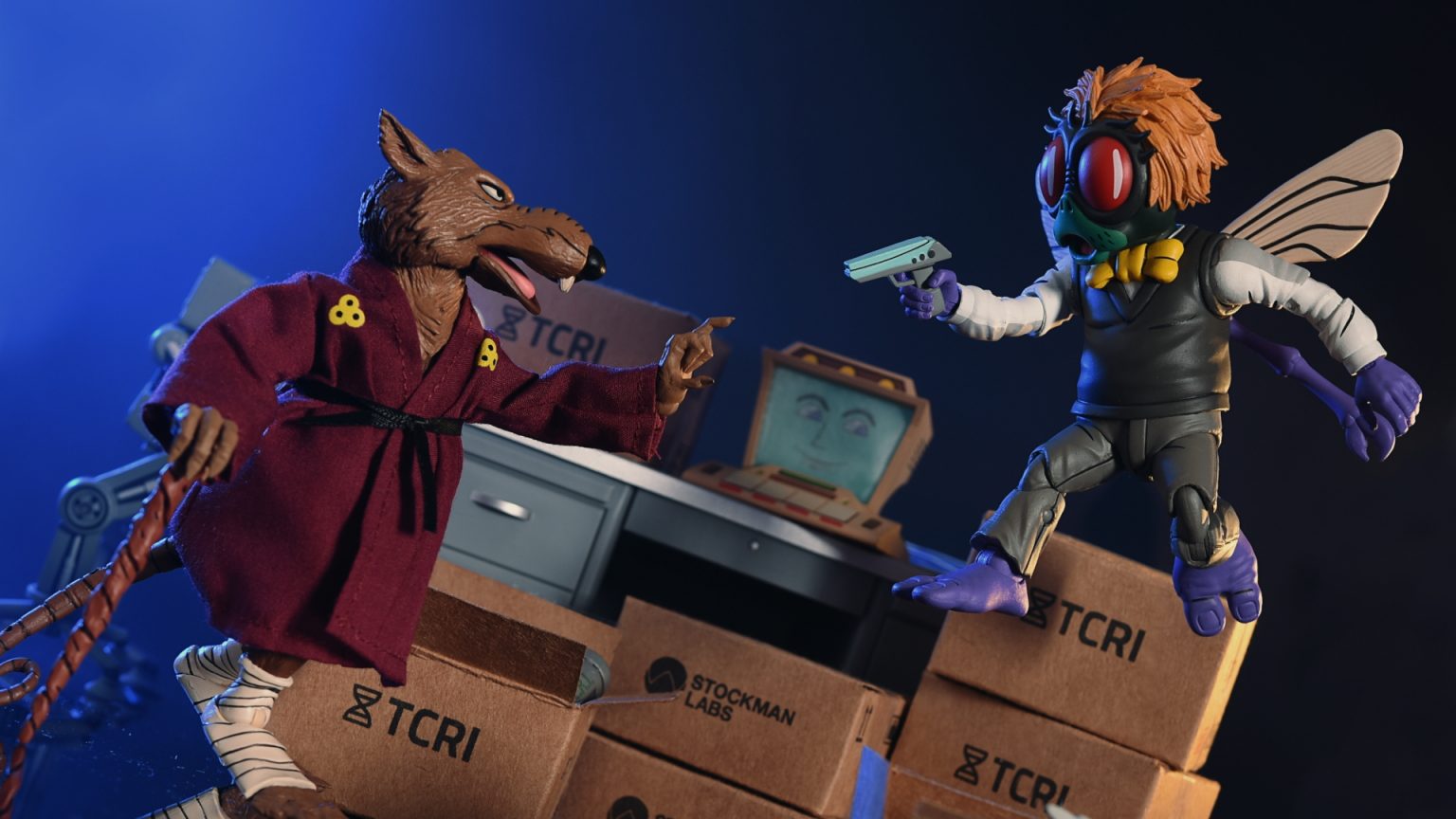 NECA: Teenage Mutant Ninja Turtles Splinter and Baxter Stockman Review
