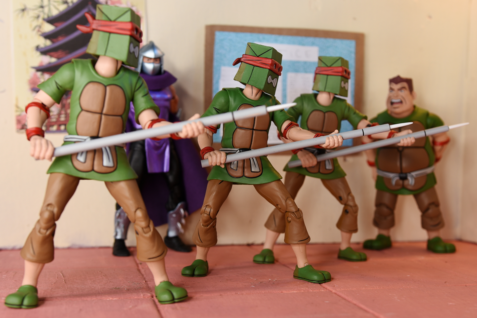 NECA: Teenage Mutant Ninja Turtles Crooked Ninja Turtle Gang and Rock ...