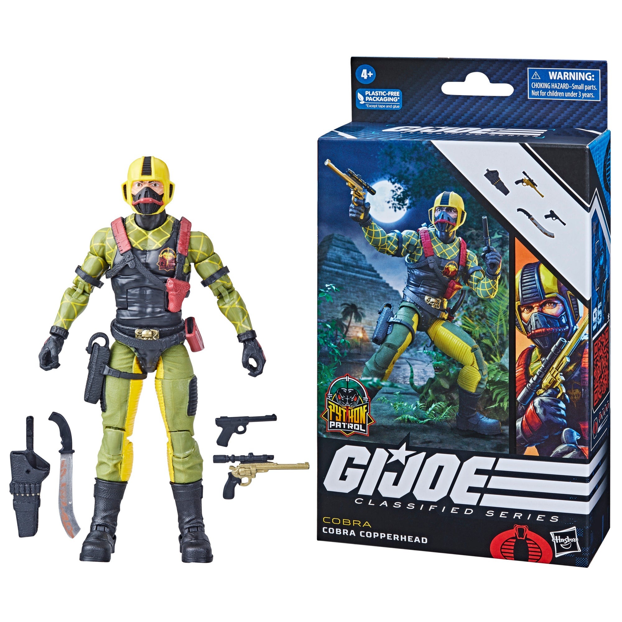 Hasbro GI Joe Classified Series Python Patrol Copperhead, Cobra Officer, and Trubble Bubble ...